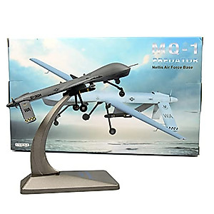 NUOTIE MQ-1B Predator Drone 1/72 Metal Airplane Model Kits with Stand CAFB 432nd Wing DieCast Alloy Fighter Model Pre-Build Military Aircraft Collection for Display or Gift