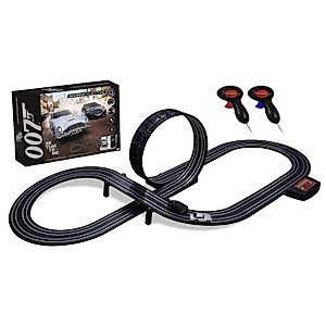 Scalextric Micro James Bond No Time to Die 1:64 Battery Powered Slot Car Race Track Set G1161T, Black