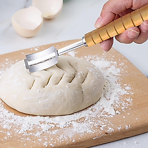 LGDNNYYY Hand Crafted Bread Lame, Utility Bread Scoring Tool/Bread Knives, Stainless Steel Lame Bread Tool Sets for Sourdough Scoring Tool, Sourdough Bread Baking Supplies(10 Blades), Black-white