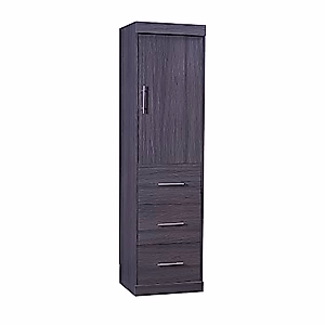 Space Saving Wall Bed Full Size Murphy Bed with Wardrobe and Drawers, Modern Storage Bed can be Folded into a Cabinet for Multipurpose Guest Room or Home Office, No Box Spring Required Easy Assembly