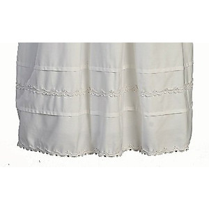 Lito Girls Cotton Christening Gown Dresses with Bonnet Set - Baby or Infant Girl's Christening Dress,White,0-3 Month