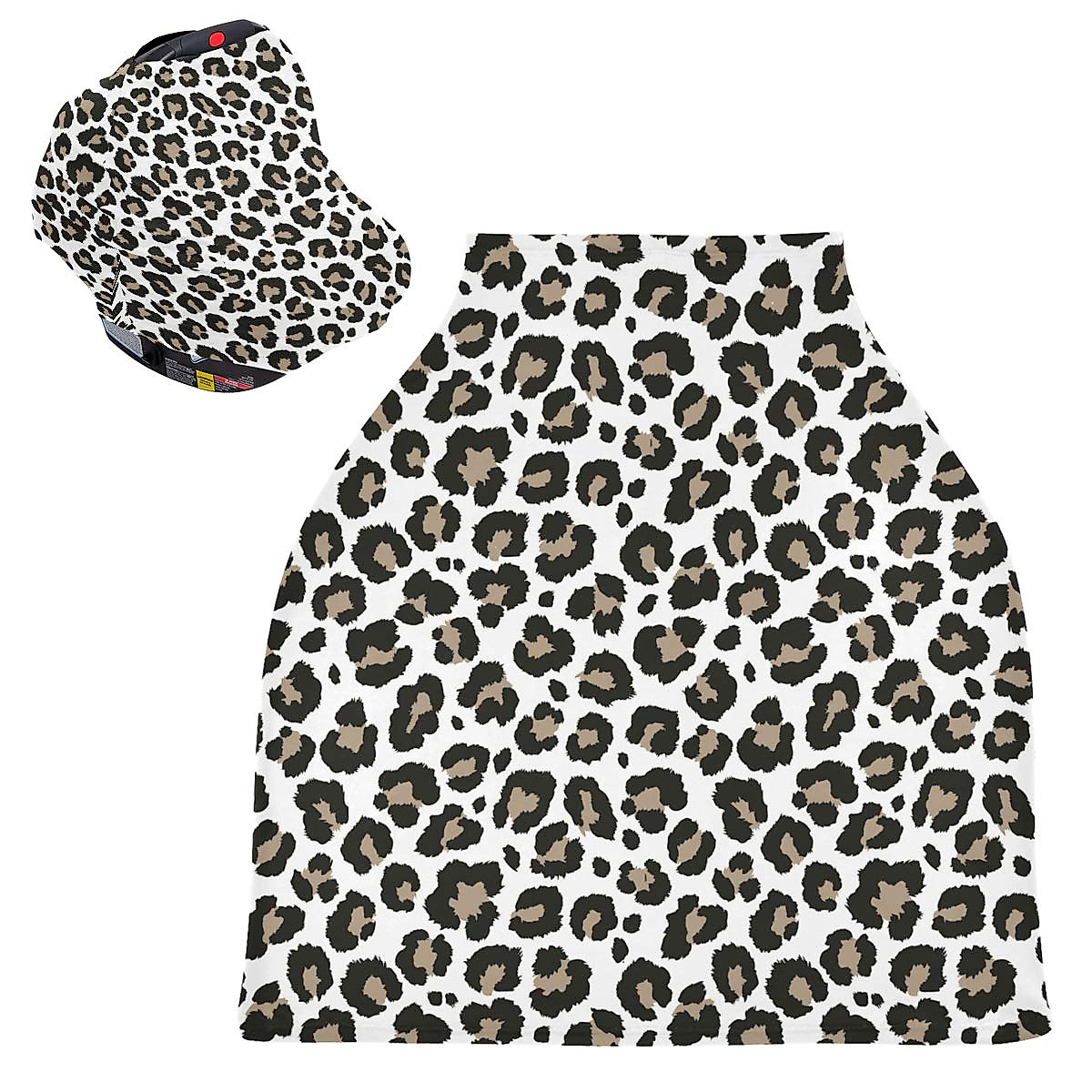 Nursing Cover Breastfeeding Scarf Leopard Cheetah Print -Baby Car Seat Covers, Stroller Cover, Carseat Canopy (913g)