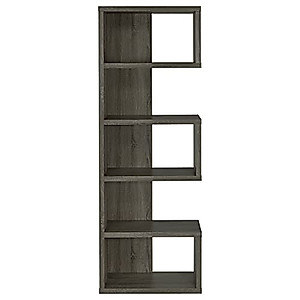 Coaster Home Furnishings Joey 5-Tier Bookcase Weathered Grey