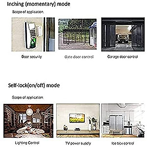 MHCOZY Updated WiFi Wireless Smart Switch Inching Self-Locking Relay Module,Set Inching Time from 0.5 Second to 1 Hour,be Applied to Access Control,DIY WiFi Garage Door Opener (1CH WiFi RF)