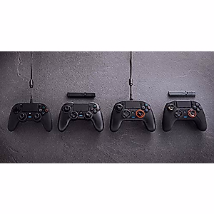 NACON PlayStation 4 Controller - Wired, USB-C, 4 Configurable Shortcut Buttons, Dual Concave Customizable Sticks, LED Player Status Indicator