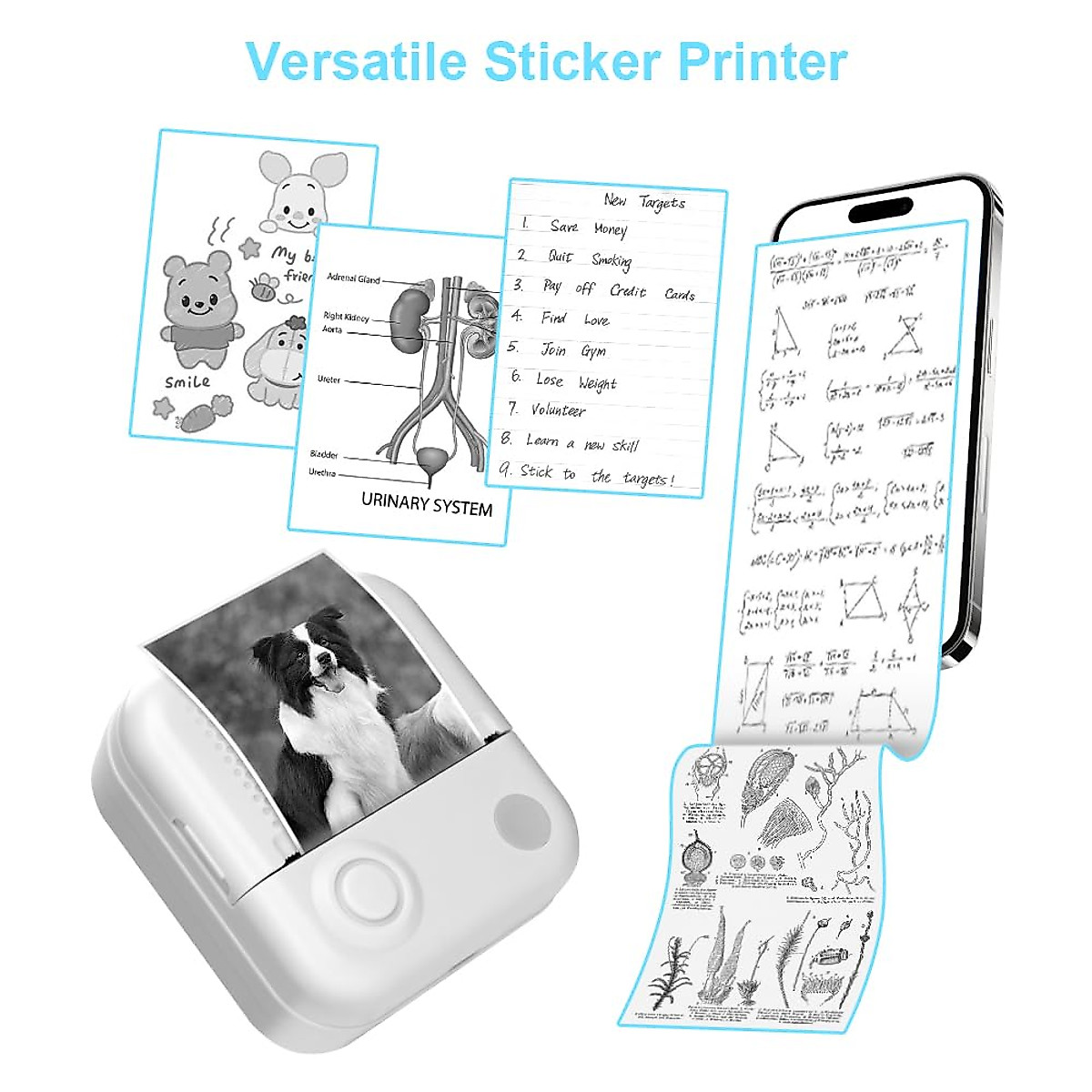 Zuukoo Sticker Printer Calculator Notepad