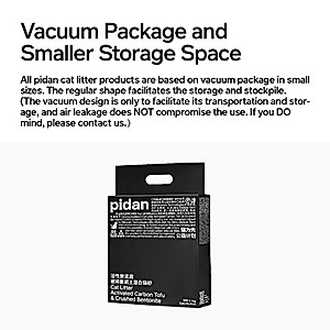 pidan Tofu Cat Litter Flushable Mixed Litter with Activated Carbon Bentonite, Odor Free Absorbent, Fast Drying, Selected Quality Pea Dregs, Solubility in Water, Vacuum Package(6L-5.3lb/Bag, 4bag)