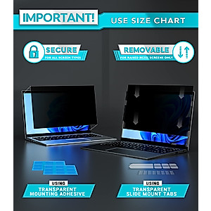 PYS Upgrade 27 Inch Computer Monitor Privacy Screen Filter with - 16:9 Aspect Removable Anti Glare Blue Light Crystal Clear Privacy Screen Shield - No Magnetic No Glue - Anti Scratch Screen Protector