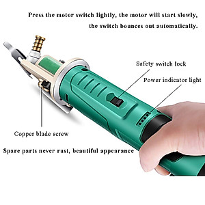 MXBAOHENG Electric Rotary Cutter Cordless Electric Scissor Rechargeable Fabric Shear for Cloth/Paper/Carpet/Leather Cutting Thickness ≤2.5cm (1 Battery)