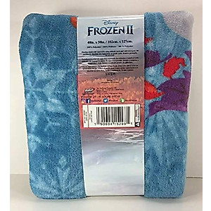 NORTHWEST ENTERPRISES Disney Frozen 2 Olaf Silky Soft Throw Blanket 40" x 50" Olaf's Adventures II
