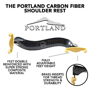 Portland Carbon Fiber Design Violin Shoulder Rest (3/4-4/4)