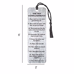 Dicksons The Ten Commandments Grey 6 x 2 Cardstock Tassel Bookmarks Pack of 12