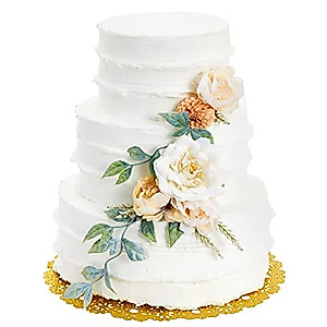 Juvale 60 Pack Gold Doilies, 12 inch Round Medallion-Style, Disposable Placemats for Party Table Decorations