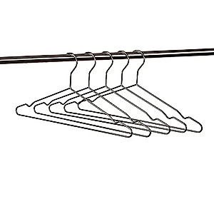 Better to U 17 Inch Black Silver Metal Hanger Adult Clothes 20 Pack, 4.0mm Heavy Duty Shirt Blouse Hanger for Coat Suit, Space Saving Slim Wire Hanger for Camisole Trousers Dress (Black Silver 20pcs)