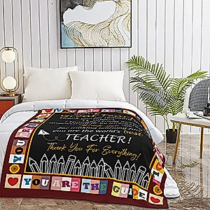 KOPOEELK Teacher Gifts for Women Blanket, Teacher Appreciation Gifts for Birthday Christmas, Funny Teacher Blanket Gifts Soft Cozy Throw Blanket 60x50 Inches