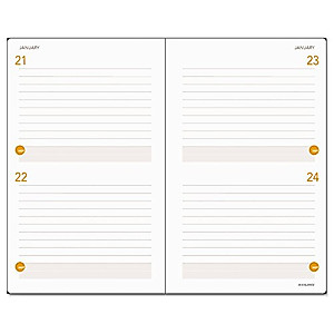 AT-A-GLANCE PLAN.WRITE.REMEMBER. 80612105 Planning Notebook Two Days Per Page, 5 1/8 x 8 1/4, Black