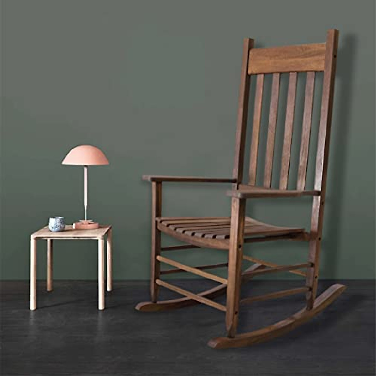 HOMESTEAD Wooden Rocking Chair, Brown