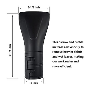 197889-6 Flat End Nozzle Attachment Compatible with Makita X2 36V, 18V Hand held Blower XBU02Z, XBU03, DUB362- Easy One-Click Installation