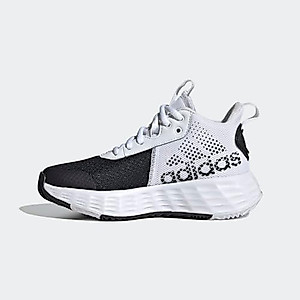 adidas Originals Flex Basketball Shoe, Black/White/Black, 2 US Unisex Little Kid