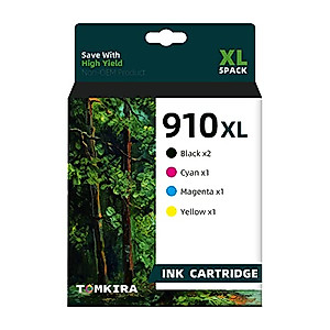 910 XL Ink cartridges Combo Pack Replacement for HP 910 XL 910XL Ink Cartridges for OfficeJet Pro 8020 8030 8025 8035 8028 OfficeJet 8022 8010 8015 (2 Black,1 Cyan,1 Magenta,1 Yellow)