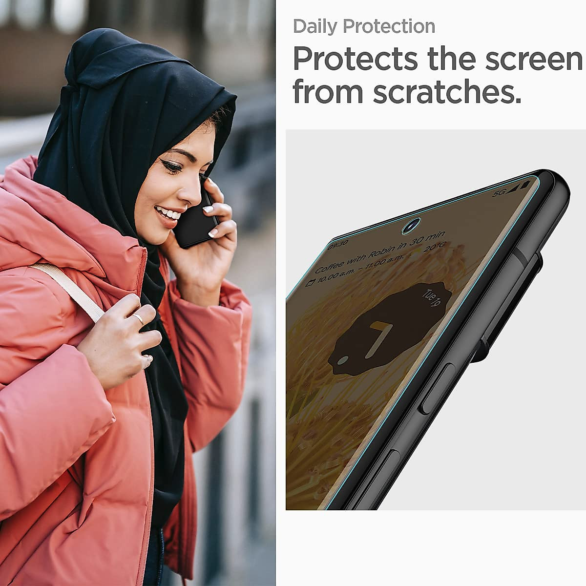 Spigen NeoFlex Screen Protector Designed for Pixel 7 Pro [Case Friendly] - 2 Pack