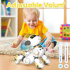 SONOMO Remote Control Robot Dog Toy for Kids, Programmable Robotic Puppy, Smart Interactive Stunt Robot Dog Toy for Kids 3-8 Year Gift