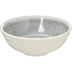 Carlisle FoodService Products Grove Reusable Plastic Bowl Small Bowl for Home and Restaurant, Melamine, 17 Ounces, Smoke