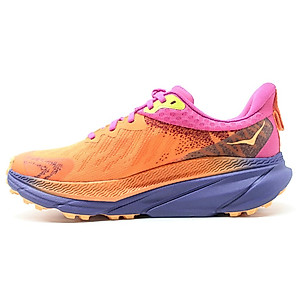 HOKA ONE ONE Womens Challenger ATR 7 GTX Textile Synthetic Vibrant Orange Pink Yarrow Trainers 7.5 US