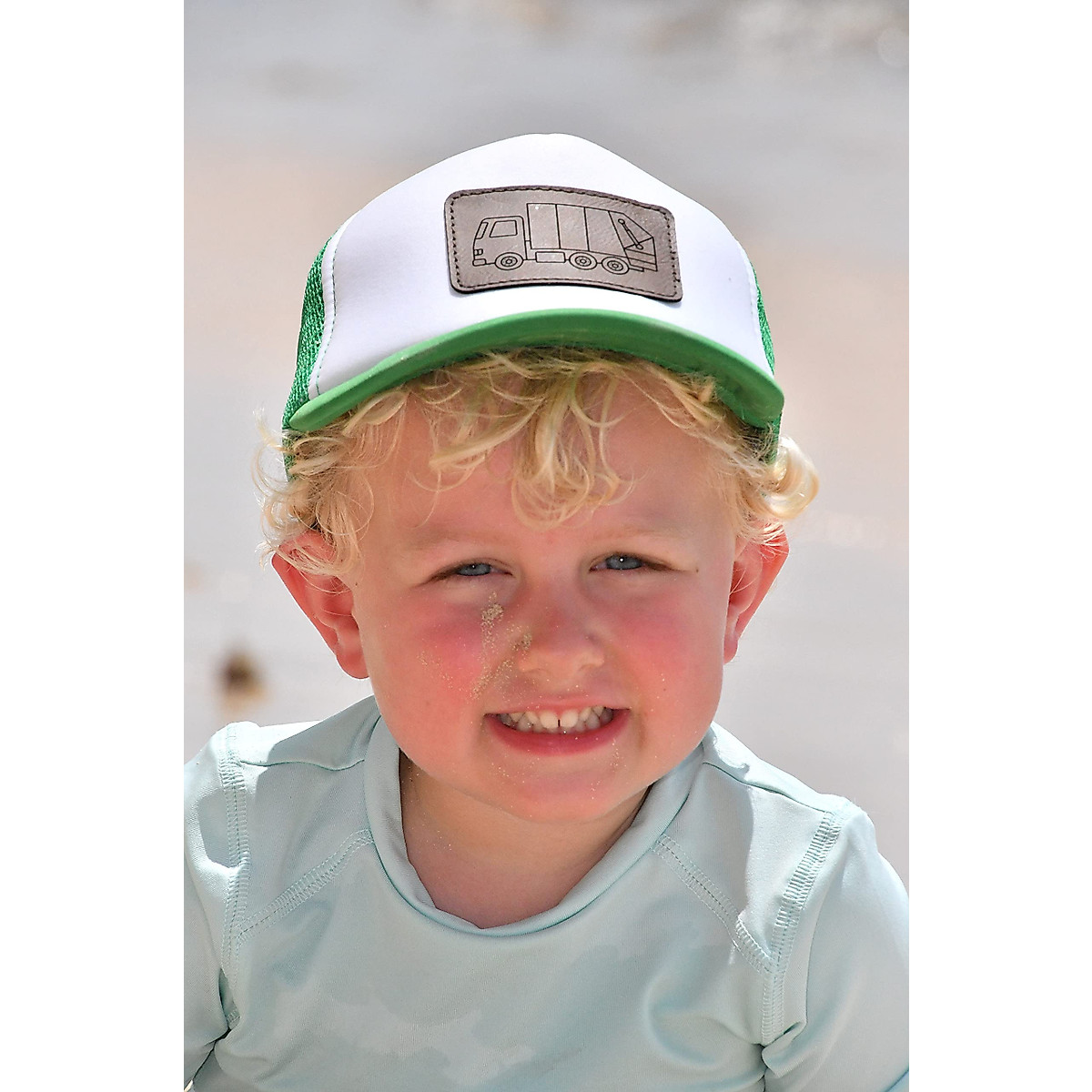 Legacy and Light Garbage Truck Hat for Kids, Trash Truck Ball Mesh Cap for Boys or Girls, Recycling Truck Halloween, Garbage Man Costume, Unisex Toddler Snapback Hats (Green)