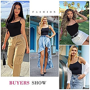 Nebility Shapewear Waist Trainer Bodysuits Women Clothing Tummy Control Seamless Full Body Shaper Square Neck Jumpsuits Top(Black,Large)