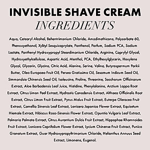 Hanz de Fuko Invisible Shave Cream – Premium Shaving Cream for Sensitive Skin – Hypoallergenic – Sulfate and Paraben Free, 8 oz.