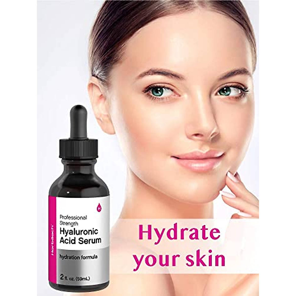 Hyaluronic Acid Serum For Face | 2 oz | Paraben & SLS Free Moisturizer | by Horbaach
