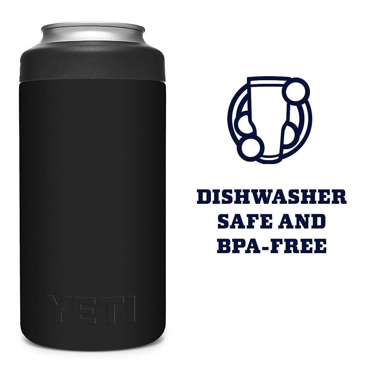 YETI Rambler 16 oz. Colster Tall Can Insulator for Tallboys & 16 oz. Cans, Black