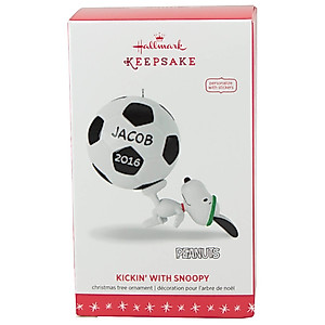 Hallmark 2016 Christmas Ornament Kickin' with Snoopy Soccer Ornament
