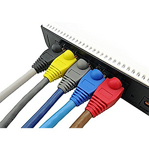 Accessbuy 100 Pack RJ45 CAT6 CAT6E CAT5 CAT5E Ethernet Network Cable Strain Relief Boots Cable Connector Plug Cover Mixed Color for Laptop