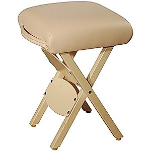 Master Massage Wooden Handy/Folding Massage Stool Cream, Beige