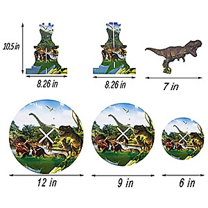 Dinosaur Cupcake Stand 3 Tier Cupcake Stand for Boys Dinosaur Birthday Party Cardboard Cupcake Stand for 24 Cupcakes