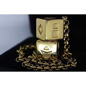 Custom 3d Stuff Smuggler's Dice Accurate Stainless Steel Gold Plated Deluxe Solo Dice - Shiny with Gift Box