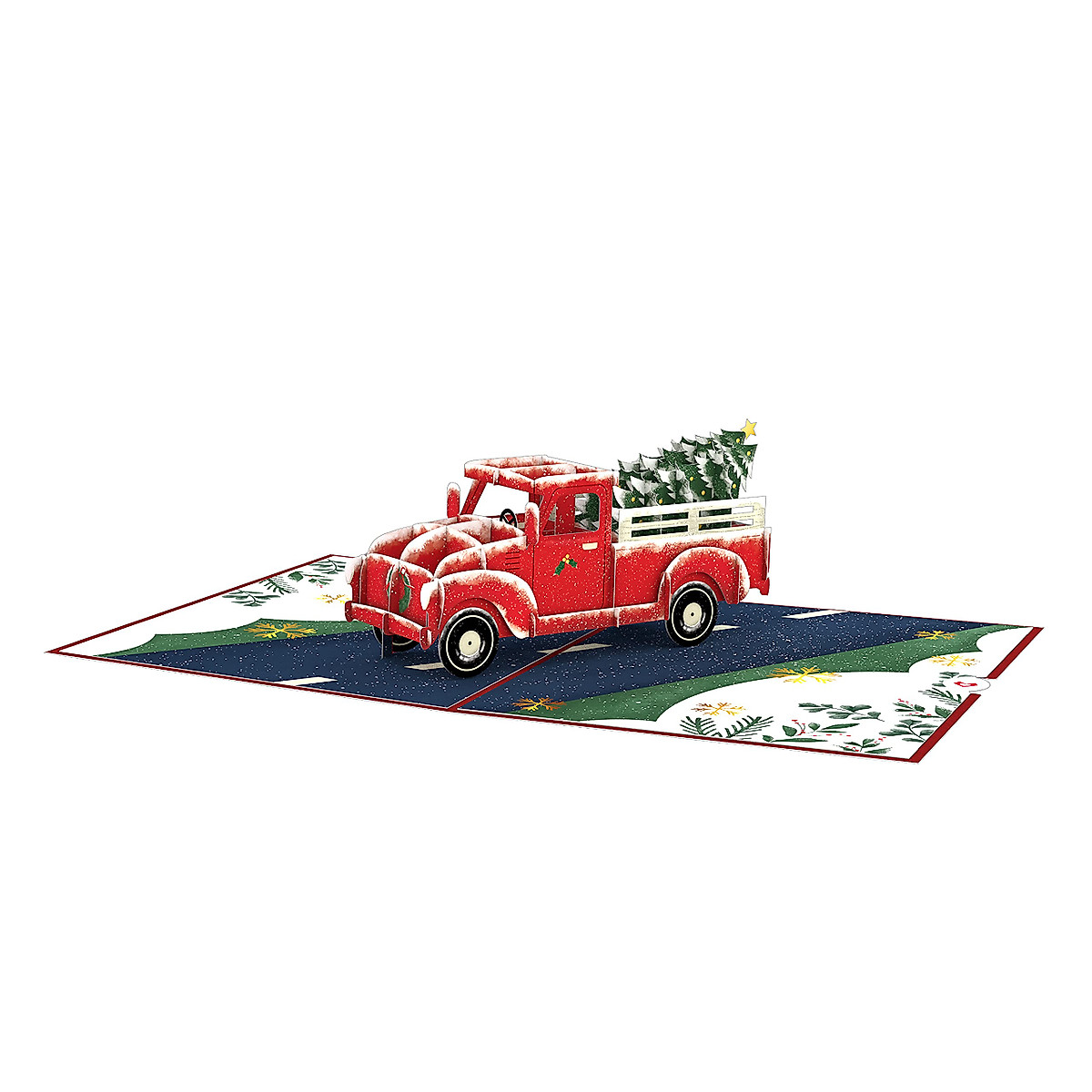 Lovepop Holiday Truck Pop Up Card, 5x7-3D Greeting Card, Pop Up Christmas Cards, Kids Christmas Card, 3D Christmas Card, Christmas Cards, Winter Cards