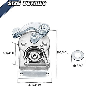 379160, RV Gear Box Linkage with A, Compatible with Lippert Kwikee Electric Steps Series 22, 23, 28A, 30, 32, 33, 34, 35, 36, 38, and 40 | New, Grey, 8-1/4" L x 3-1/4" H x 4-1/4" W, Replace# 1101425