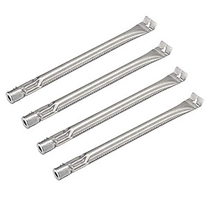 YIHAM KB873 Grill Burner Replacement Parts for Broil-Mate, Huntington and Sterling Gas Grills, 52904-144 Stainless Steel Tube Burner 15 3/4 inch, Set of 4
