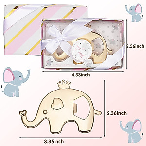 50 Pieces Elephant Baby Bottle Opener Elephant Shape Bottle Opener Girl Boy Baby Shower Favor Decorations for Guests Birthday Shower Party Souvenirs Wedding Favors (Pink)
