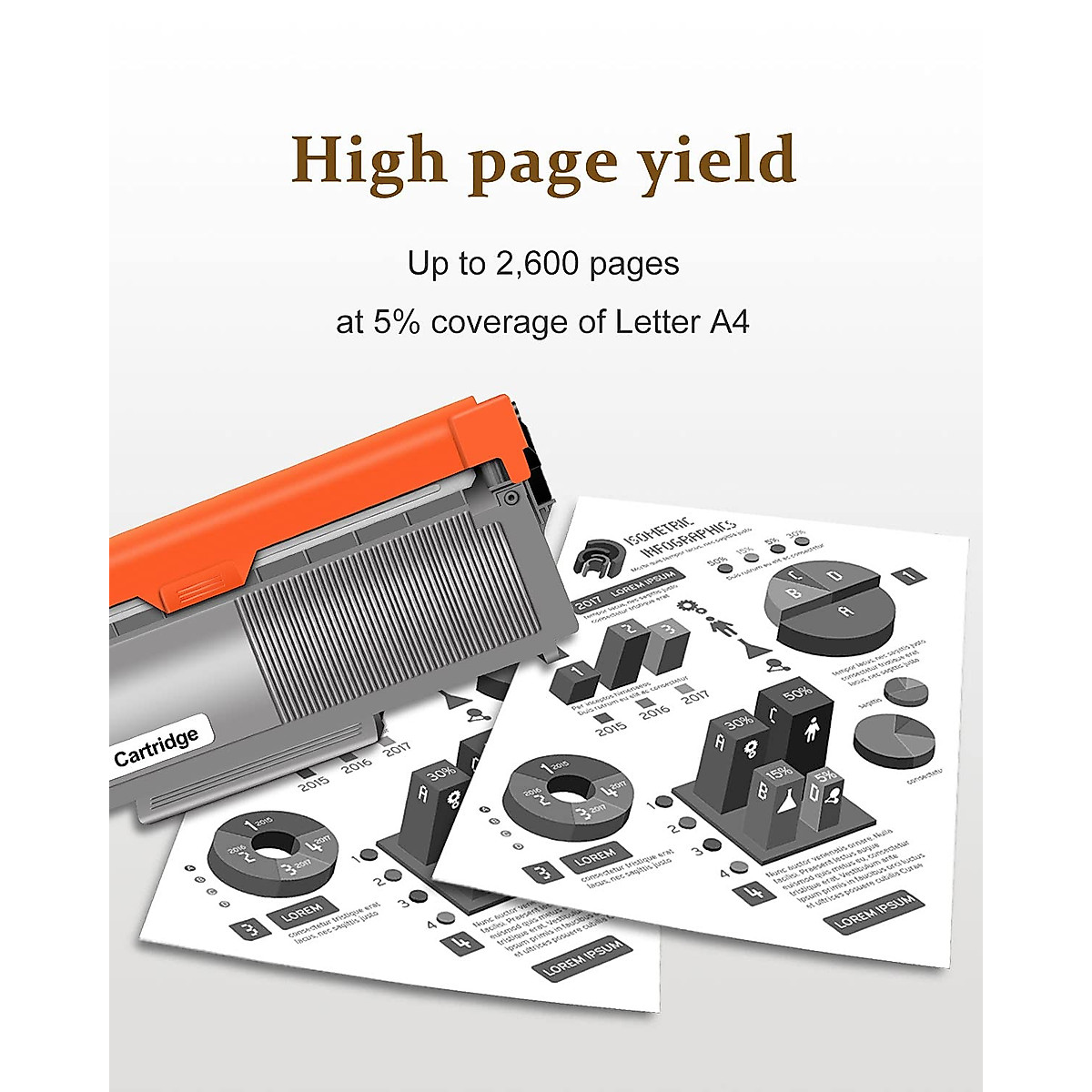 XZMHX TN660 TN630 TN-660 TN-630 Replacement Toner Cartridge Compatible for Brother MFC-L2700DW MFC-L2720DW MFC-L2740DW HL-L2300D HL-L2340DW HL-L2380DW DCP-L2540DW Printer (2 Pack)