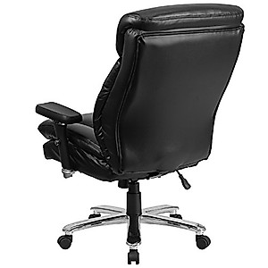 Flash Furniture HERCULES Series 24/7 Intensive Use Big & Tall 400 lb. Rated Black LeatherSoft Ergonomic Office Chair with Lumbar Knob