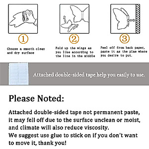 Ewong Butterfly Wall Decals, 36PCS 3D Butterflies Home Decor for Room, Wall Sticker for Girls Room Kids Bedroom Bathroom Baby Nursery Decoration (Purple)