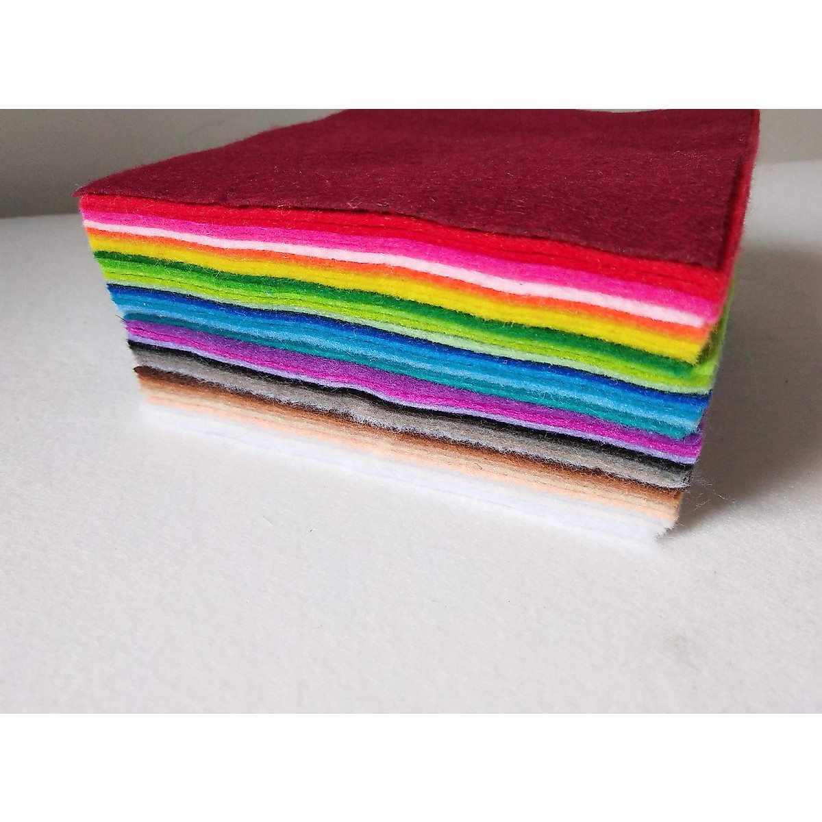 Felt Sheets - Multi Color Variety Pack - 40 Pieces - 15 cm x 15 cm (6 inches x 6 inches) - Felt Pieces - Felt Squares - 1.4mm Thickness - Soft Felt - DIY Fabric Squares