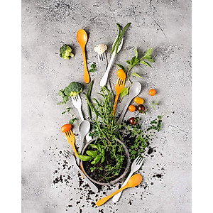 Knork Eco Plant Based 24 Pack Reusable Bamboo Flatware Set (MULTI)