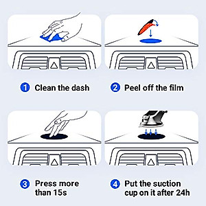 TORRAS Adhesive Sticky Pad Mounting Disk for Car Dashboard, Suction Cup Pad for Cell Phone Holder Car Mount with 80mm Diameter-One Pack