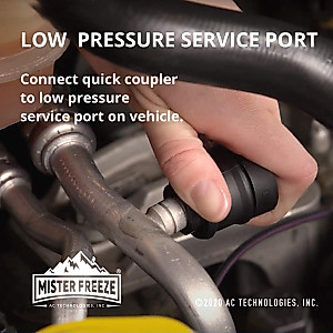 Mr. Freeze Car Air Conditioner Synthetic R134A Refrigerant, AC Recharge Kit with Hose and Wireless Digital Temperature Sensor, 14 Oz