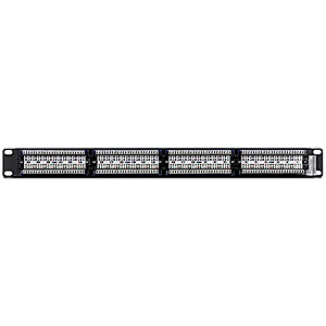 TRENDnet 24-Port Cat5-5e RJ-45 UTP Unshielded Patch Panel, Wallmount or Rackmount, 100Mhz, Color-Coded Labeling, Cat5,Cat5e,Cat4,Cat3 Compatible, 1U Rackmount, Black, TC-P24C5E